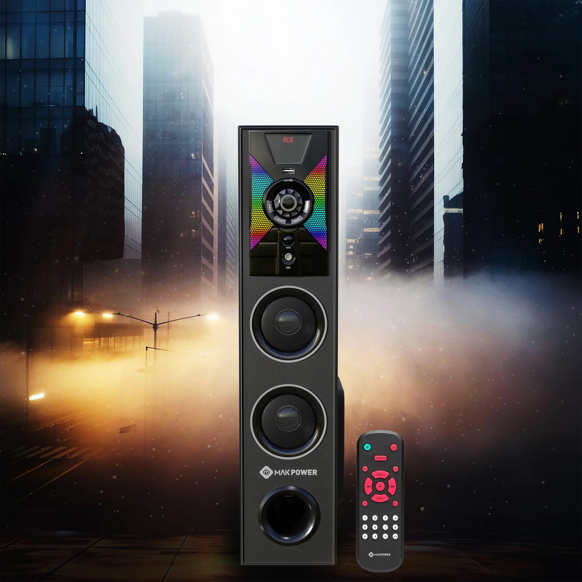 MAK POWER DJ Mini Bluetooth Tower Speaker | 60W Hi-Fi Audio